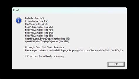 Unknow Error Of Hx Files · Issue 12337 · Shadowmariofnf Psychengine