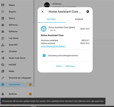 Hassio Not Able To Perform Any Updates Anymore Both Core And Addons Installation Home