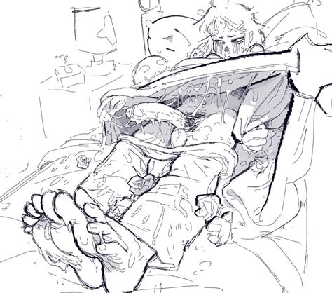 Rule 34 Bed Cum Embarrassed Erect Penis Erection Futanari Makarouna Masturbating Masturbating