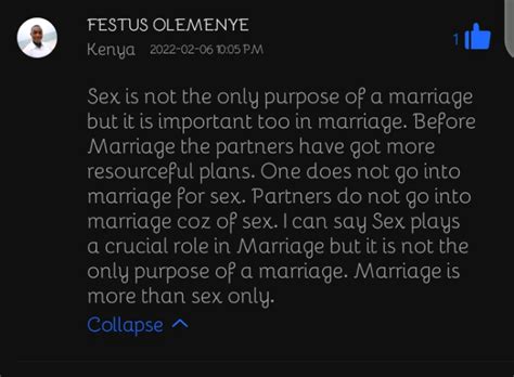 Discussion Results Is Sex The Only Purpose Of Marriage Boombuzz