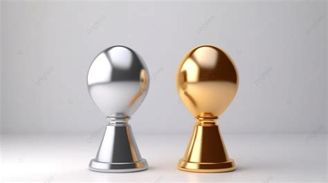 흰색 배경 은색과 황금 수상 트로피의 3d 렌더링 트로피 배경 우승 트로피 우승자 배경 일러스트 및 사진 무료 다운로드 Pngtree