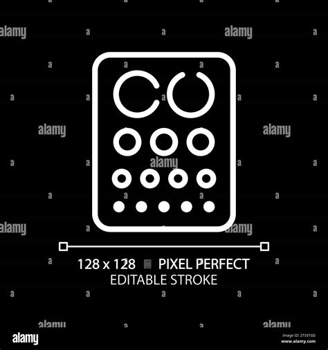 2D Customizable Simple Thin Linear White Eye Chart Icon Stock Vector Image Art Alamy