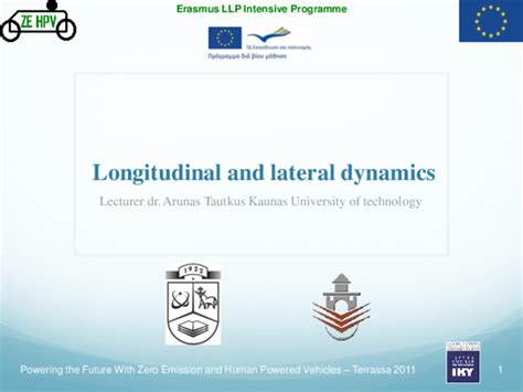 Pdf Longitudinal And Lateral Dynamics