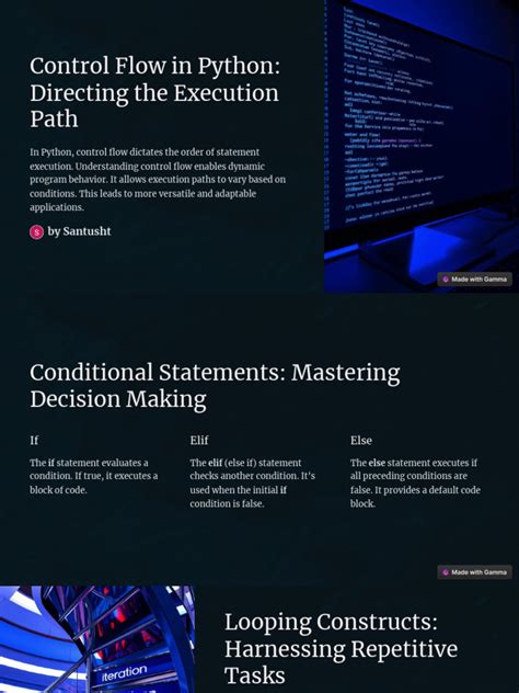 Python Control Flow Conditional Statements And Loops Pdf