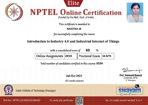 nivetha m on linkedin iot industry4 nptel digitaltransformation