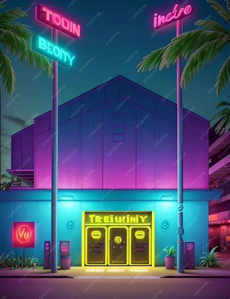 Modern Industrial Large Nightclub Exterior On Premium Ai Generated Image