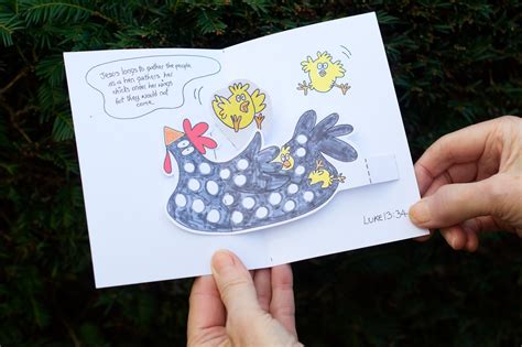 Hen Gathers Her Chicks Bible Craft Template Digital Pdf Download Etsy