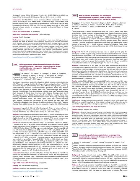 Pdf 398p Effectiveness And Safety Of Regorafenib And Trifluridine