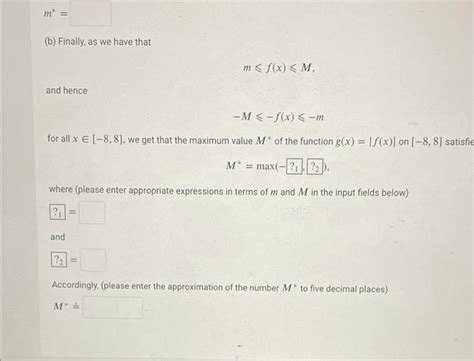 Solved Min Max Values Of Differentiable Functions