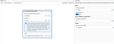 Unable To Convert Output From Extract Document Data To Datatable Activities Uipath