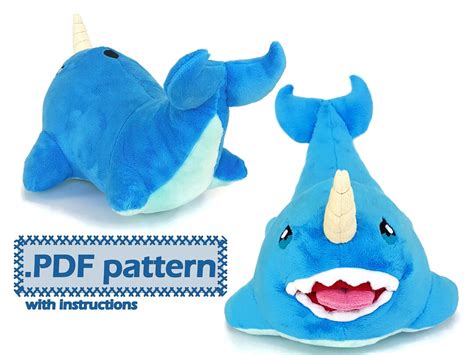 Smiling Leviathan Plush Pdf Sewing Pattern Etsy