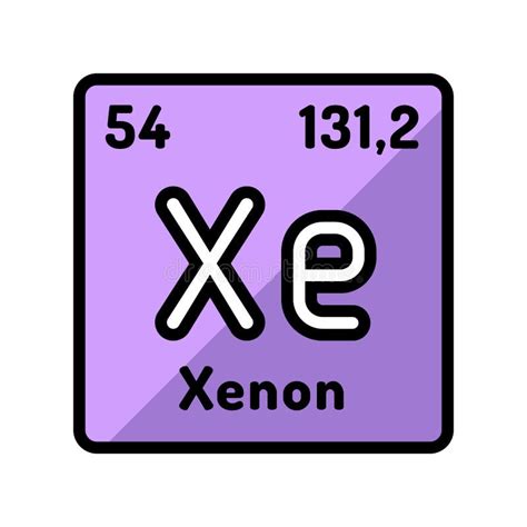 Xenon Chemical Element Color Icon Vector Illustration Stock Vector Illustration Of Education