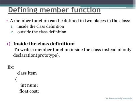 classes and objects in c