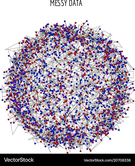 Big Data Concept Design Messy Data Royalty Free Vector Image