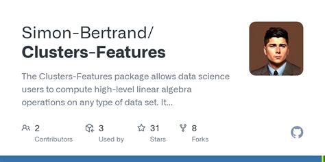 Github Simon Bertrandclusters Features The Clusters Features Package Allows Data Science