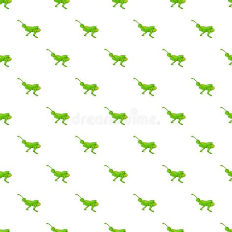 Grasshopper Pattern Cartoon Style Stock Vector Illustration Of