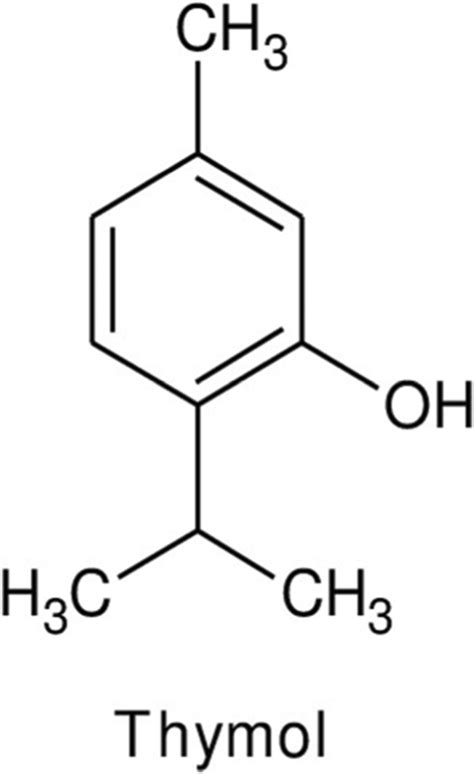 Structure Of Thymol 2 Isopropyl 5 Methylphenol Download Scientific