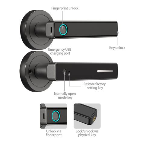 Electronic Fingerprint Smart Handle Keyless Opening Door Lock With Digital Door Lock Fingerprint