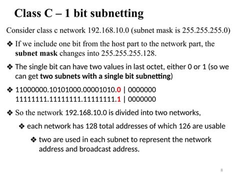 Subnettingcomputer Networking Lecturepptx