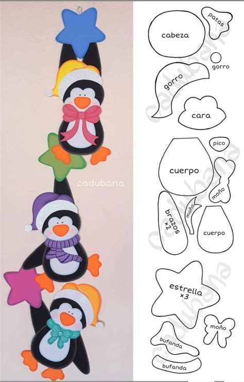 Moldes Navideños En Foami Para Hacer Adornos Espectaculares ~ Lodijoella