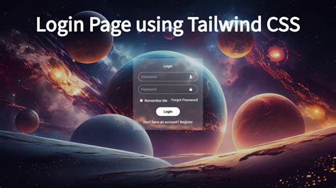How To Make Login Page Using Tailwind Create Login Form Using Tailwind Css For Beginners Youtube