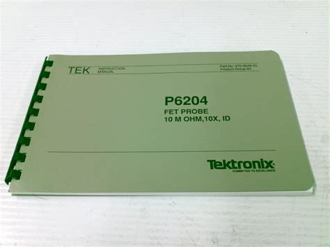 Tektronix Probe Instruction Manual Manuals Bmi Surplus