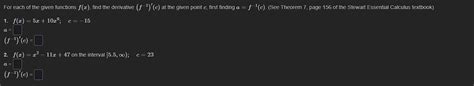 solved for each of the given functions f x ﻿find the
