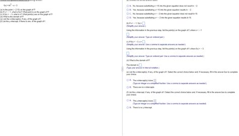 solved f x 4x2−x−3 a no because substituting x 15 into