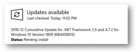 Cumulative Updates For Net Framework For Windows 10