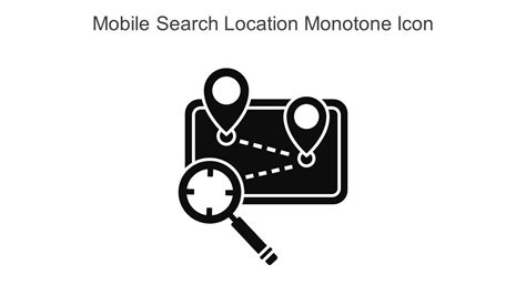 mobile search location monotone icon in powerpoint pptx png and
