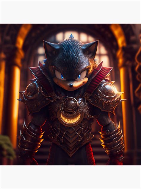 Sonic Wears Armor Sticker For Sale By Superdigitalart Redbubble