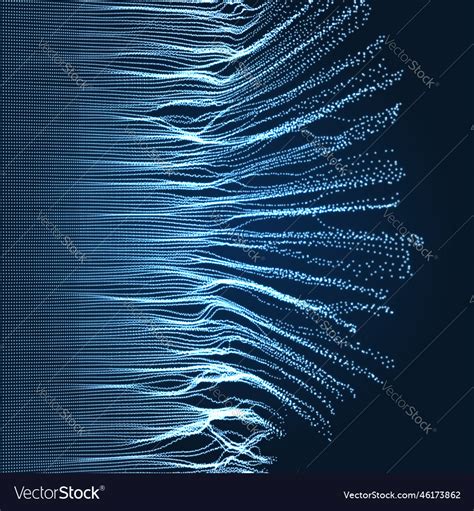 Array With Dynamic Emitted Particles 3d Royalty Free Vector