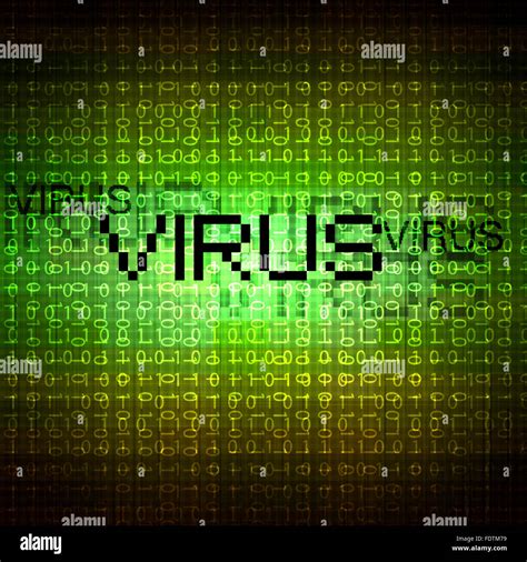 A Computer Virus Detection Symbol Illustration With Word Virus Stock