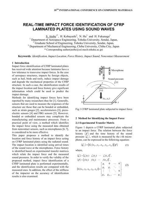 Pdf Real Time Impact Force Identification Of Cfrp Laminated Plates
