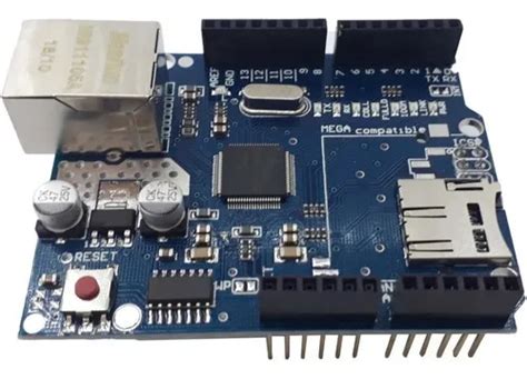 Modulo Ethernet Shield Arduino W5100 Com Slot Para Sd Card