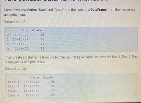 Solved Create Two New Series Date And Gr