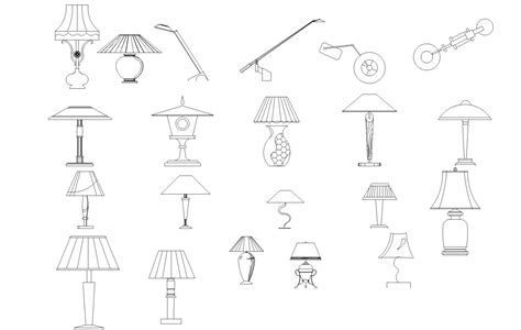 Lamp Block In AutoCAD Drawing Cadbull