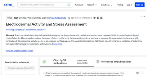 Electrodermal Activity And Stress Assessment