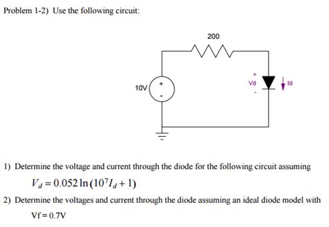 Use The Following Circuit Determine The Voltage And Chegg