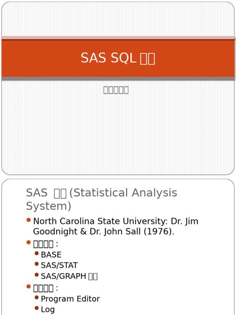 sas sql 簡介 pdf sas software computing
