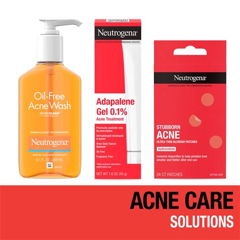 Neutrogena Acne Solutions Cleanser Treatment And Patches 3 Items
