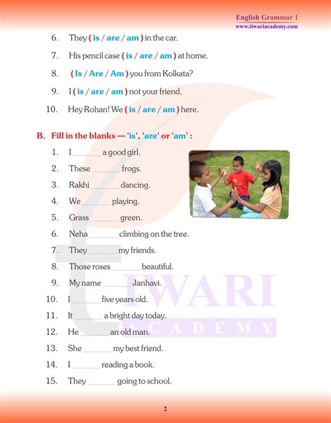 English Grammar Worksheets For Class 1 Pdf 1st Grade Grammar