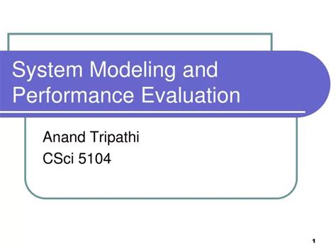 PPT System Modeling And Performance Evaluation PowerPoint Presentation ID