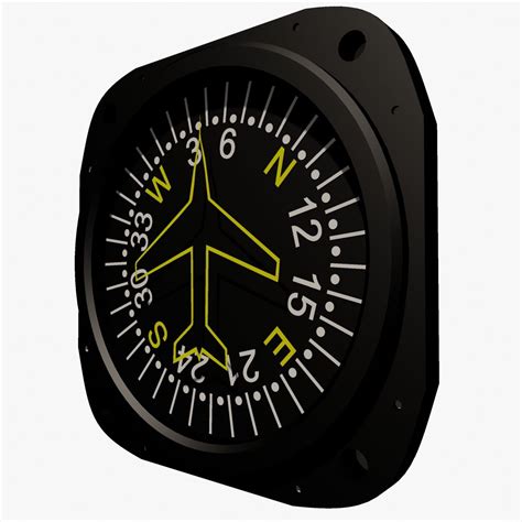 Compass Aircraft Instrument 3d Model 12 Obj 3ds Max Free3d