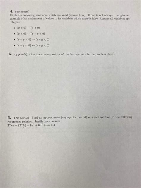 solved 4 12 points circle the following sentences which