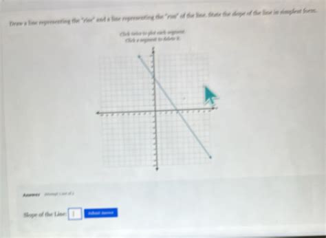 solved draw a line representing the rise and a line representing the