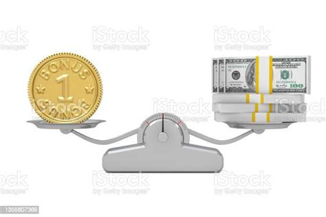 간단한 가중치 척도에서 돈 균형골든 로열티 프로그램 보너스 동전 3d 렌더링 개념에 대한 스톡 사진 및 기타 이미지 개념 경제 광고 Istock