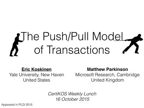 Pdf The Pushpull Model Of Transactions Computer Science · The Push