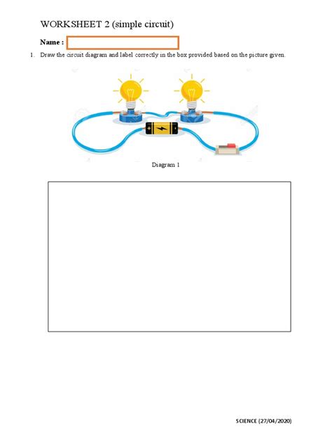 Free Simple Circuit Diagram Worksheet Download Free Simple Circuit