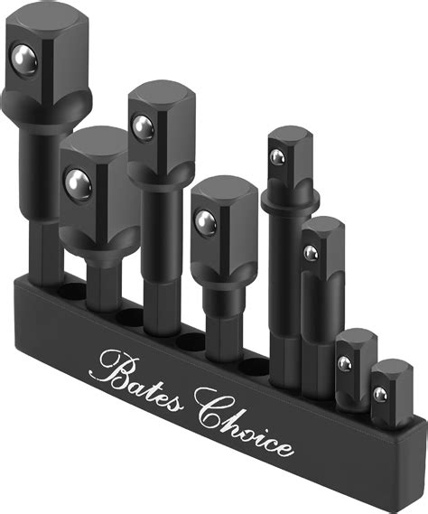 Guradesign 8 Piece Impact Socket Adapter Set For Drill 1 4 3 8 1 2 Hex Shank Impact Driver